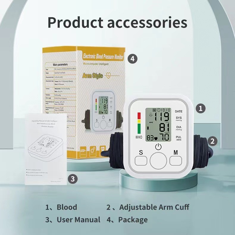 Upper arm electric intelligent blood pressure measuring instrument ...