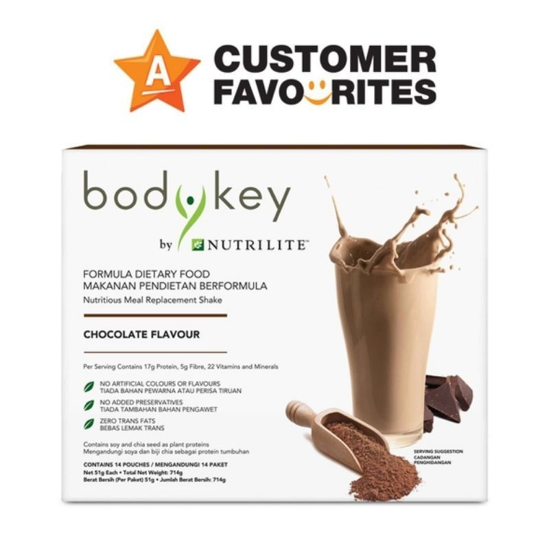 amway BodyKey By Nutrilite Meal Replacement Shake (Chocolate) | Shopee ...