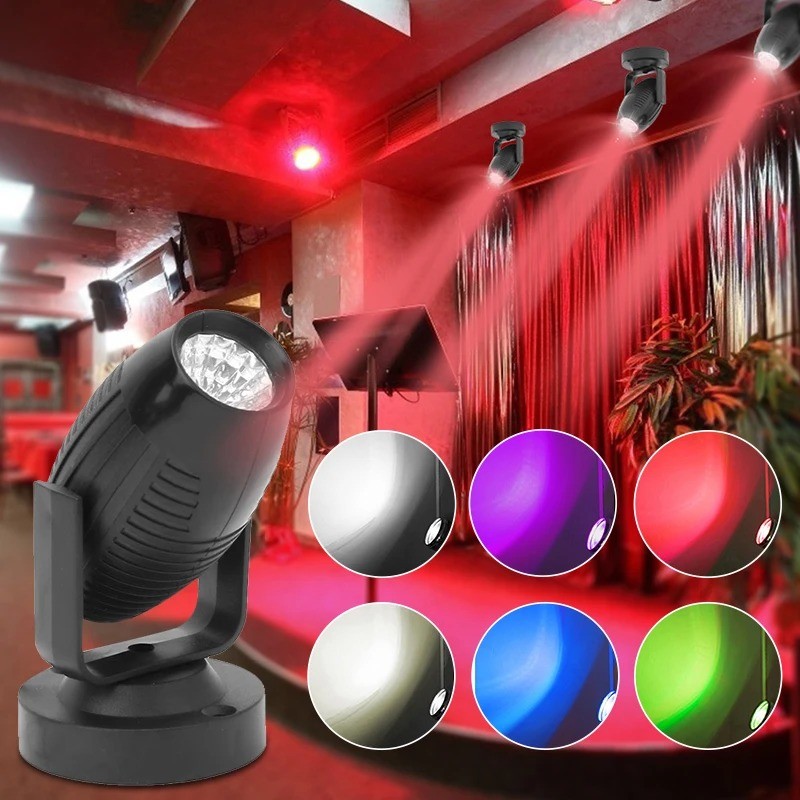 LED Stage Light Spotlight RGB Flashing Projector Downlight Bar DJ Disco ...