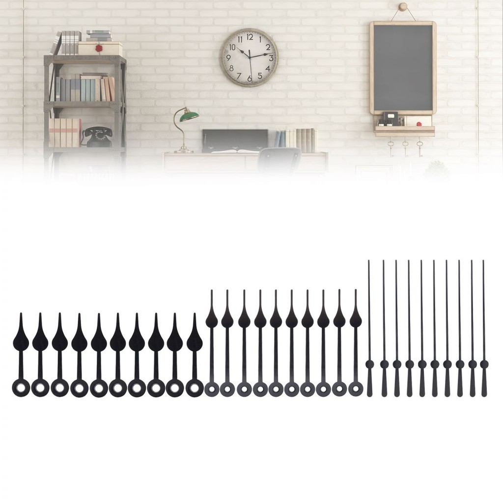10 Pack Aluminum Black Replacement Clock Hands Kit for Wall Clock ...