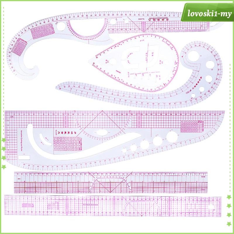 [LovoskibcMY] Clothes Fashion Ruler, 6Pcs French Metric Ruler Plastic ...