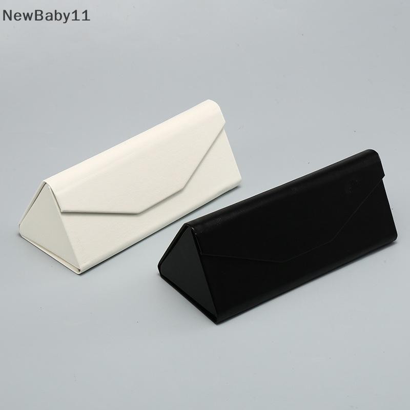 NY Portable Foldable Triangle Glasses Case Minimalist Leather ...