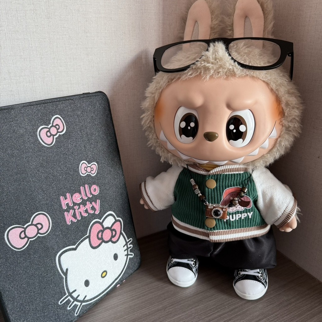 38cm labubu Vinyl Plush Doll Clothes labubu Doll Set Campus Senior ...
