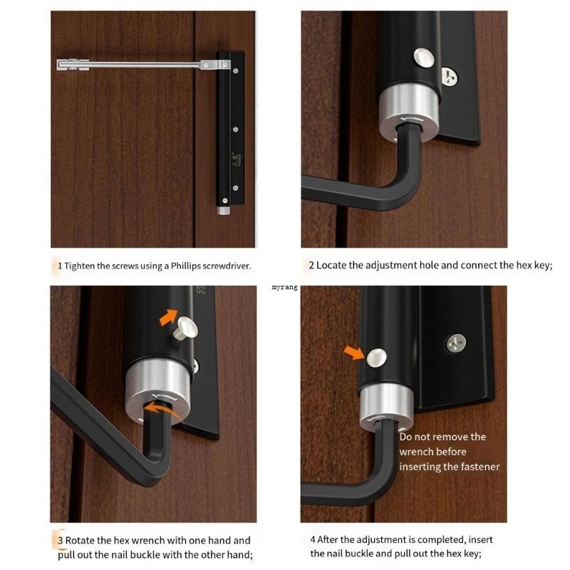 Automatic Door Closers Safety Spring Door Closers Adjustable Closing ...