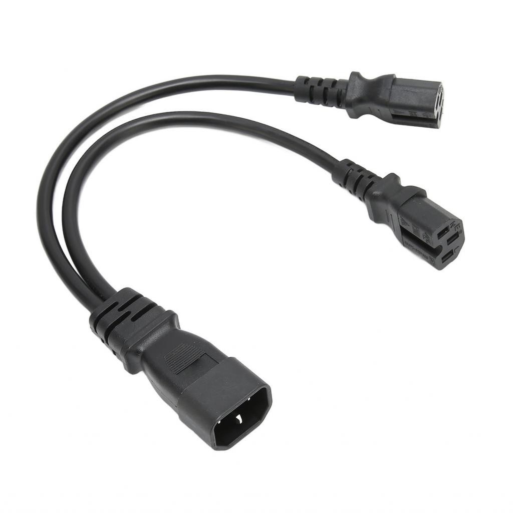 Maib IEC320 C14 Male To Double C15 Female Y Power Cable Computer ...
