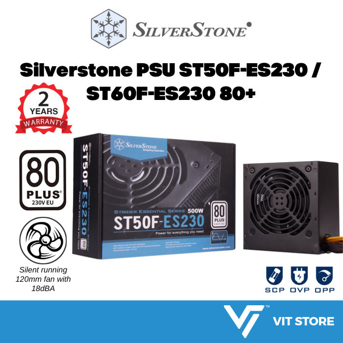 Silverstone 500W / 600W 80 PLUS 230V EU ATX PSU (ST50F-ES230 / ST60F ...
