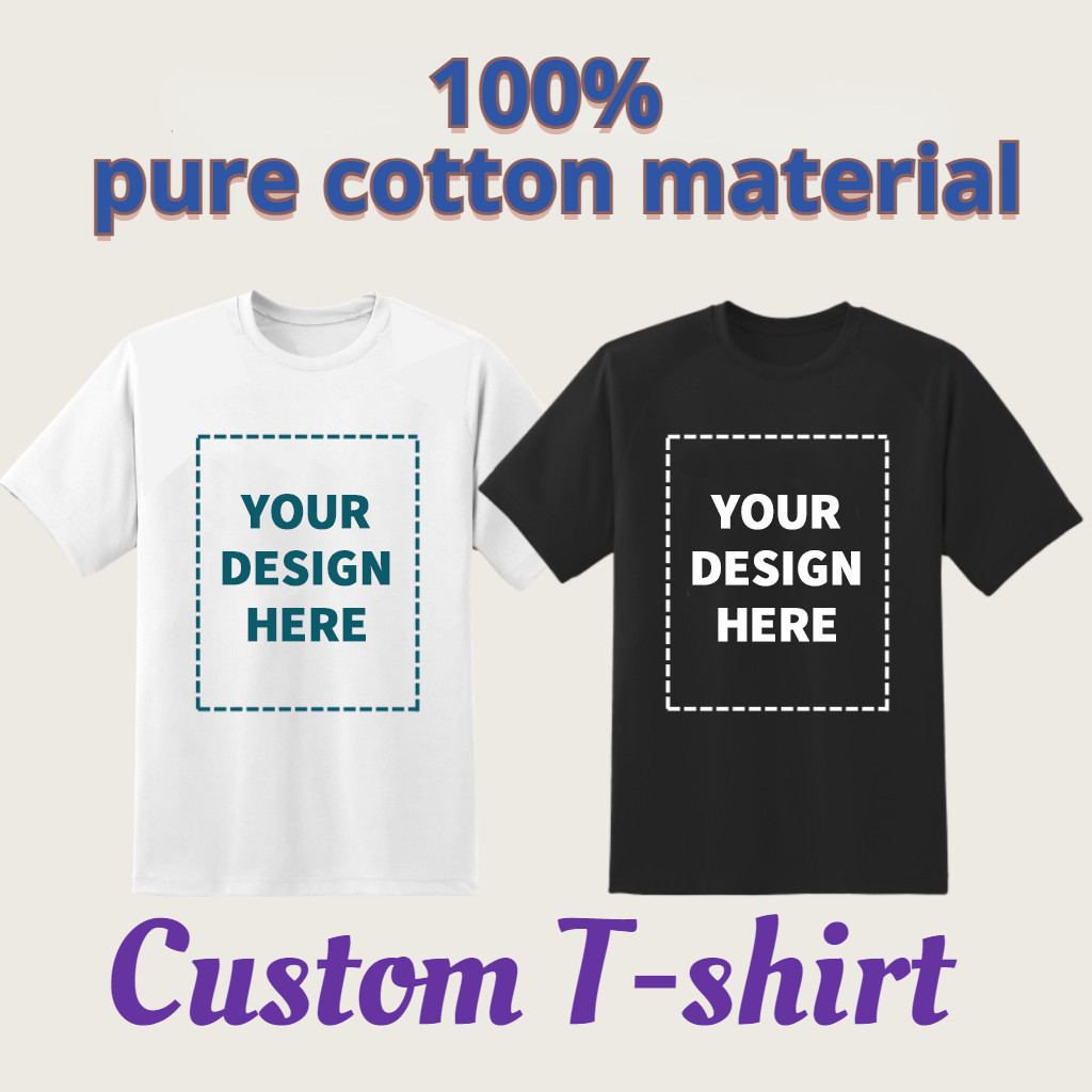 Custom T-Shirt Pure Cotton Material High Quality Printing | Can Provide ...