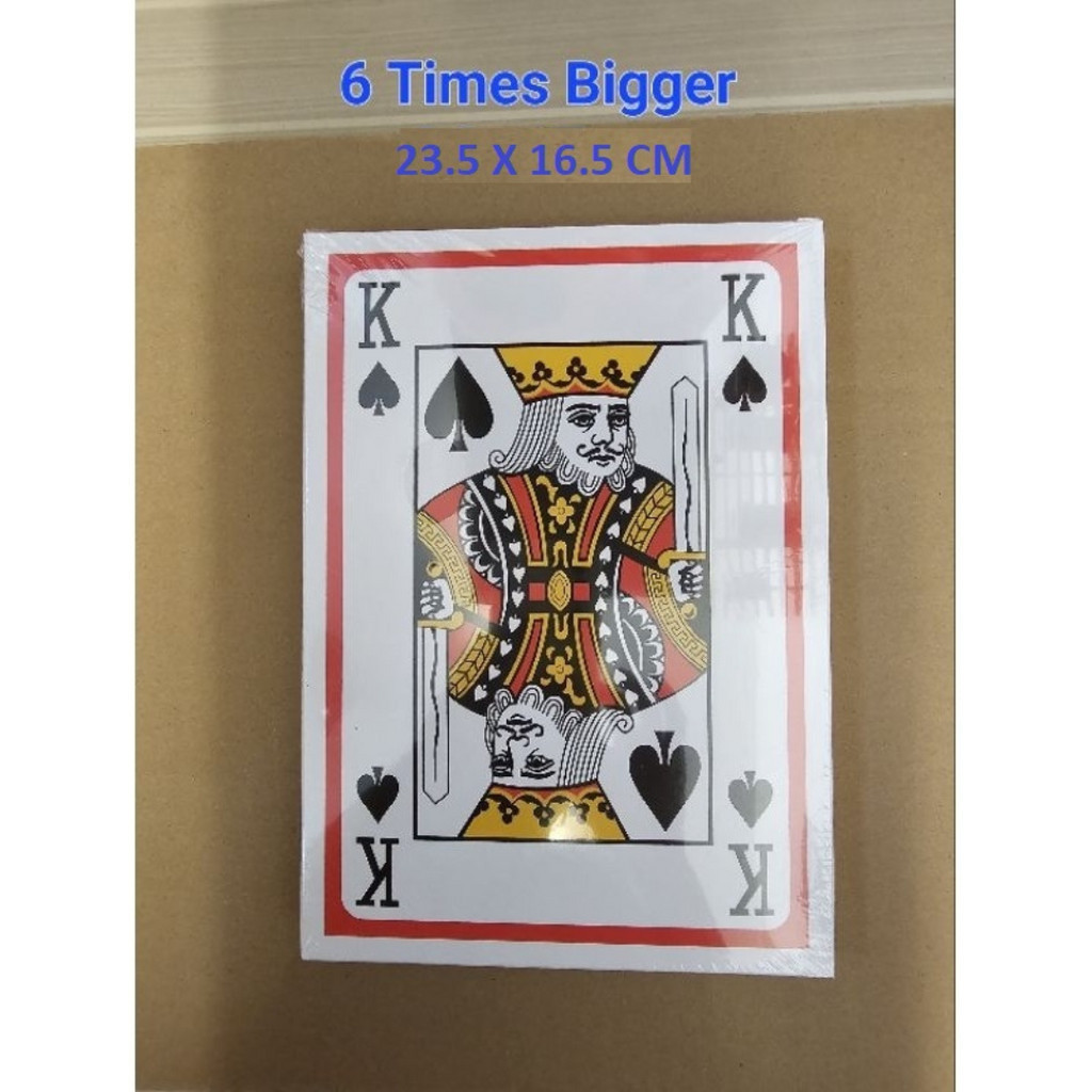 Giant Jumbo Poker Cards Casino Full Deck Oversized Playing Card A4 Size ...
