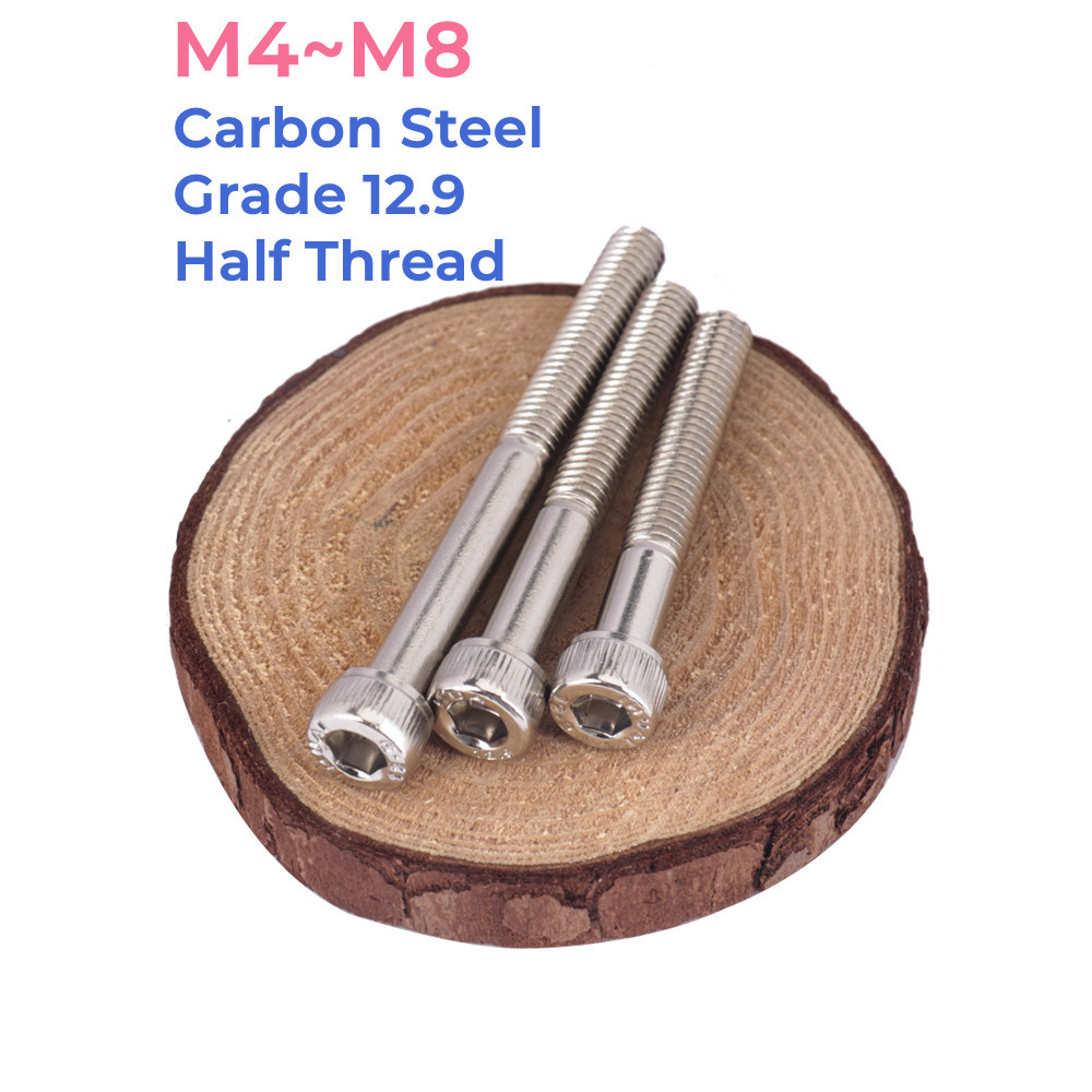 Grade 12.9 High Strength Carbon Steel Nickel Plated Half Thread Allen ...