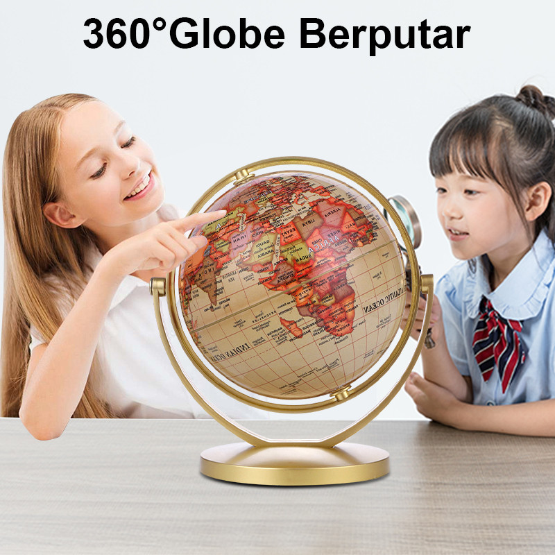 360 World Map Rotating School Geography Educational Supplies Toys Globe Children's Educational ...