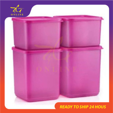 Tupperware So Fresh Square Set 1.8L 1L 650ml Pink Purple Maroon Medium ...