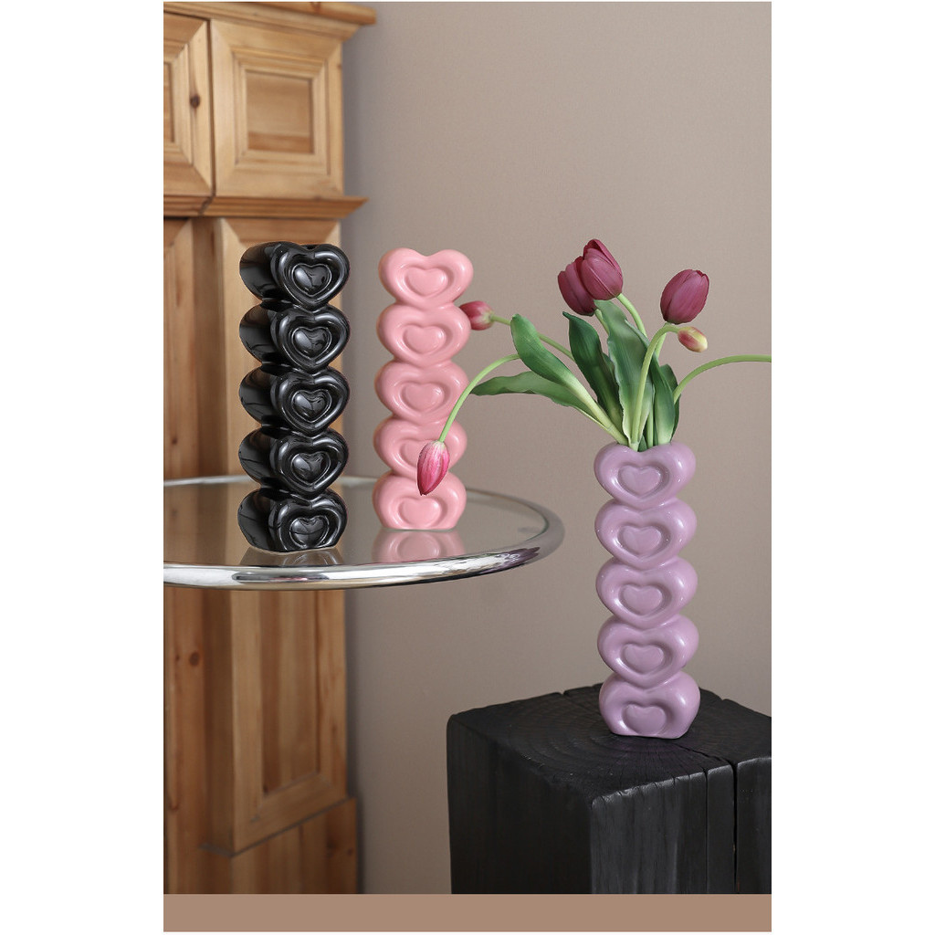 Love heart vase ornaments flower pot | Shopee Malaysia