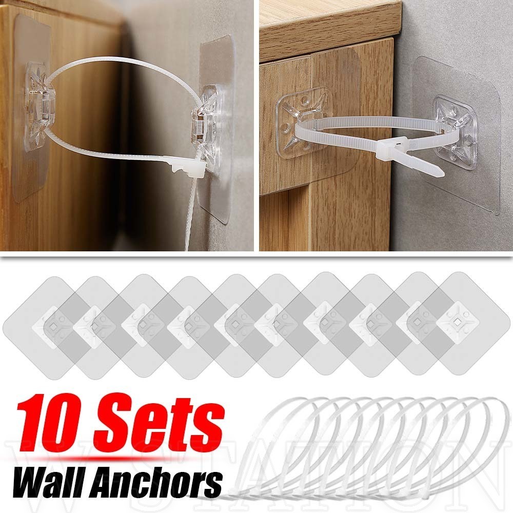 1/5/10Pcs Furniture Fixer Tools - Cabinet Wall Anchors - For Bookshelf ...