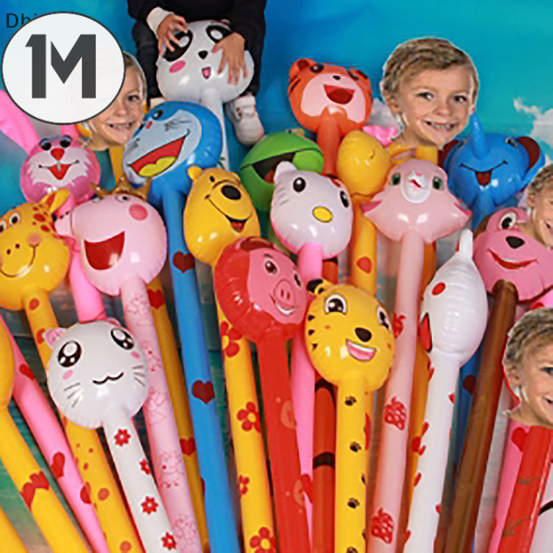 1M Catoon Animals Inflatable Stick Farm Animals Pig Bunny Horse Jungle ...