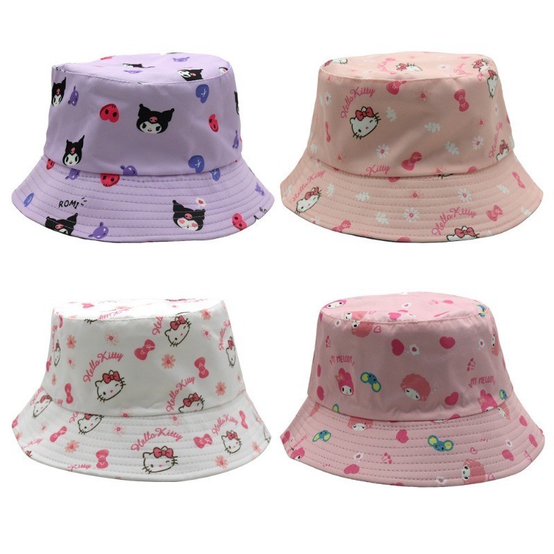 Sanrio Fisherman Hat Cinnamoroll Kuromi My Melody Cute Sun Hat Face ...