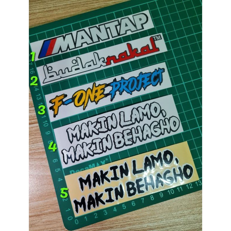 STICKER CUTTING Budak Nakal F-one Project Mantap REFLECT PANTUL Stiker ...