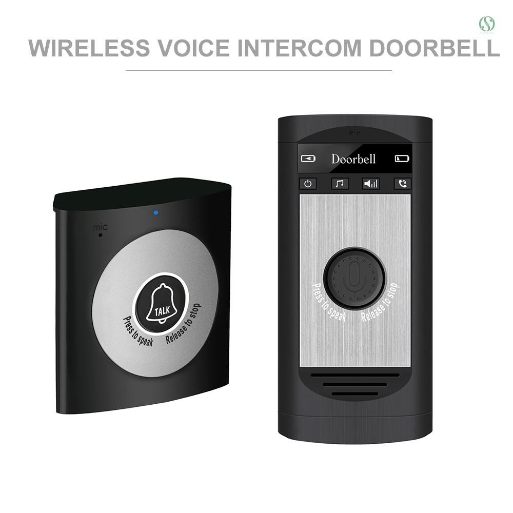 Wireless Voice Intercom Doorbell 2-way Talk Monitor with 1*Outdoor Unit ...