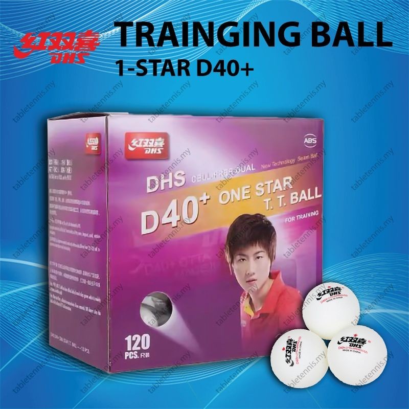 DHS Ball D40+ 1-Star 120's 40mm+ White Table Tennis Balls Training Bola Ping Pong | Shopee Malaysia