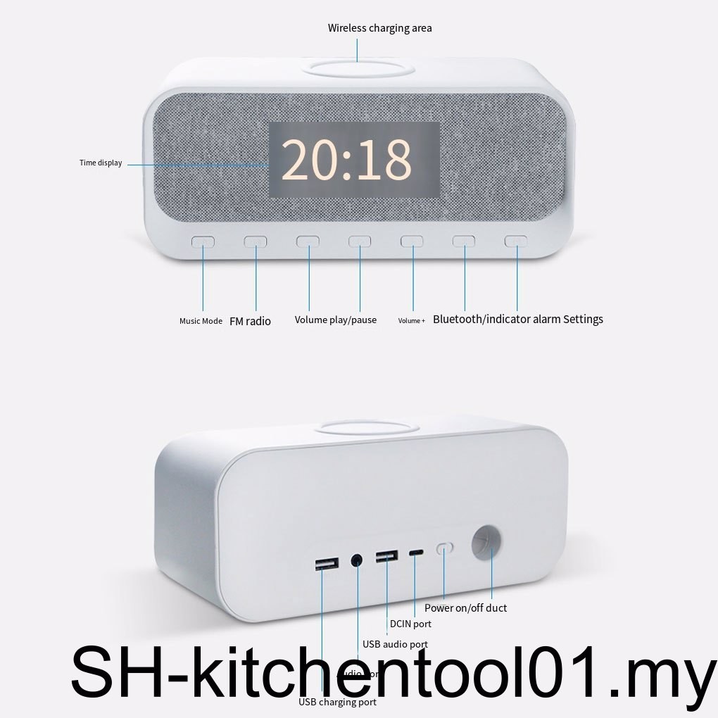 Stay On Time Desktop Alarm Clock And Bluetooth Speaker In One ...