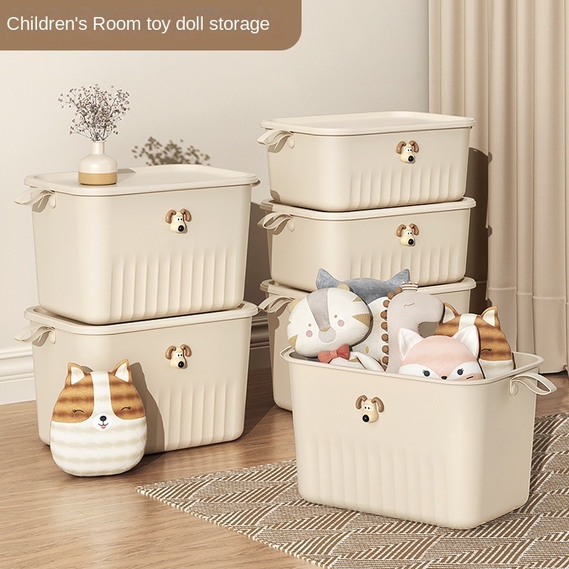 Plastic Storage Box with Lid Desktop Cosmetic Storage Box Household ...