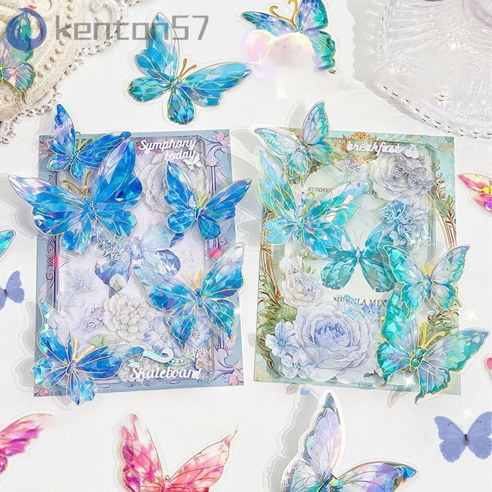 KENTON 20 Pcs/Pack Butterfly Sticker, Delicate Cute Butterfly Laser ...