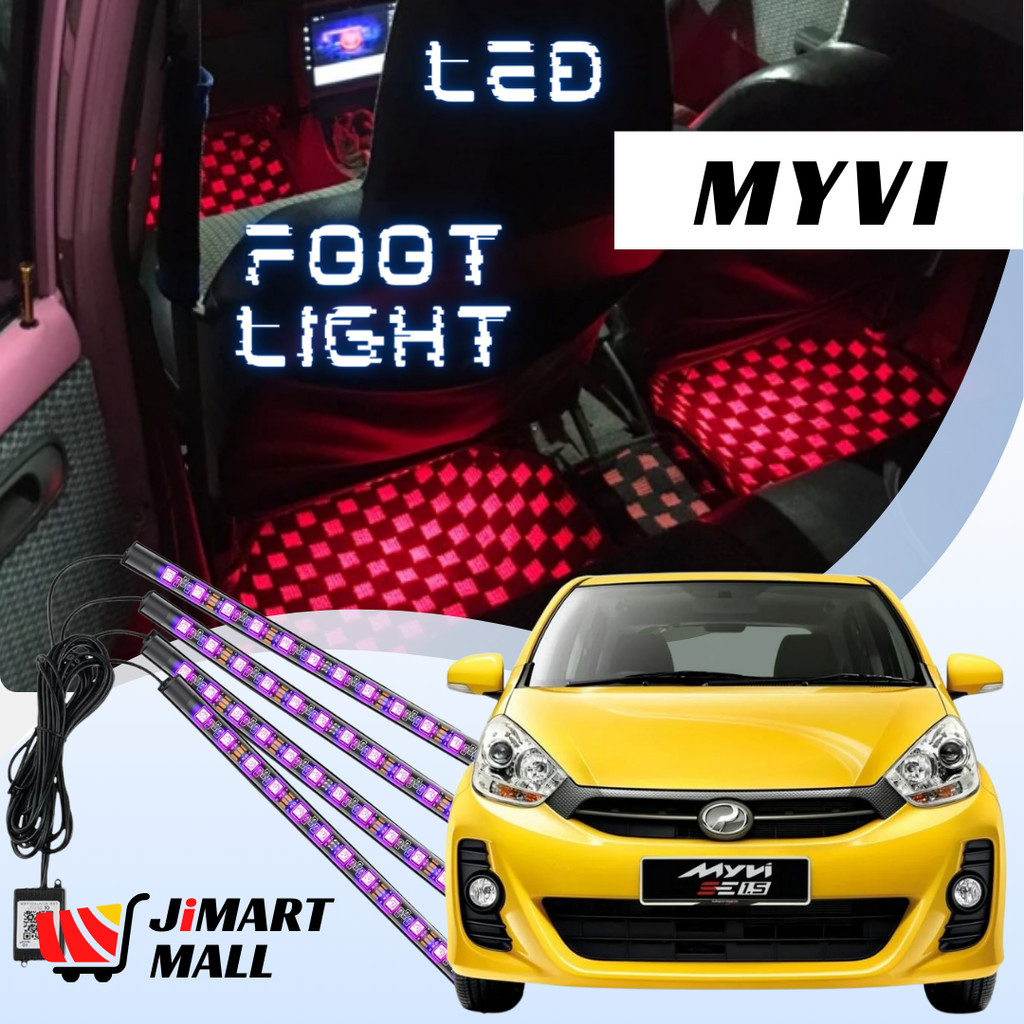 MYVI ICON LAGI BEST LED AMBIENT LIGHT Foot Floor Lampu Kaki Kereta RGB ...