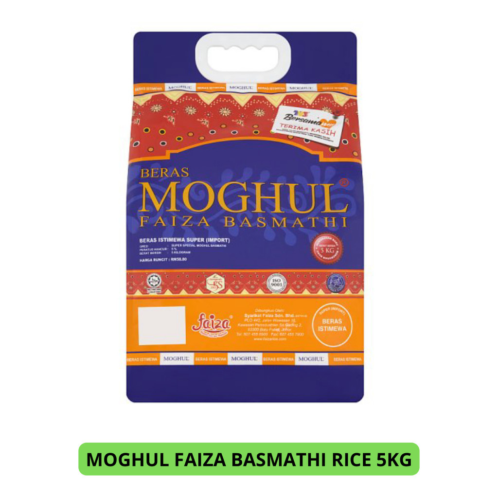 MOGHUL FAIZA BASMATHI RICE 5KG Beras Moghul Faizha 5 KG | Shopee Malaysia