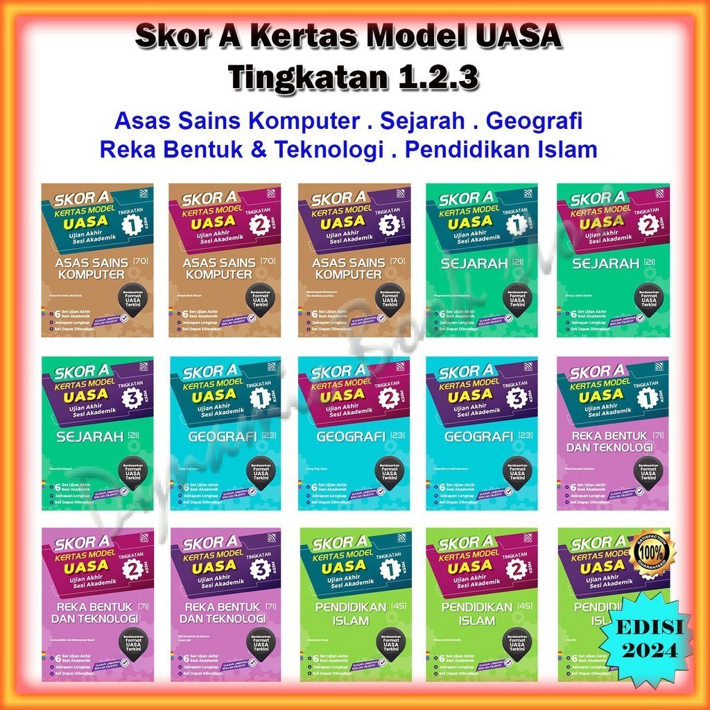 Buku Latihan : Skor A Kertas Model UASA Tingkatan 1 / 2 / 3 Edisi 2024 ...