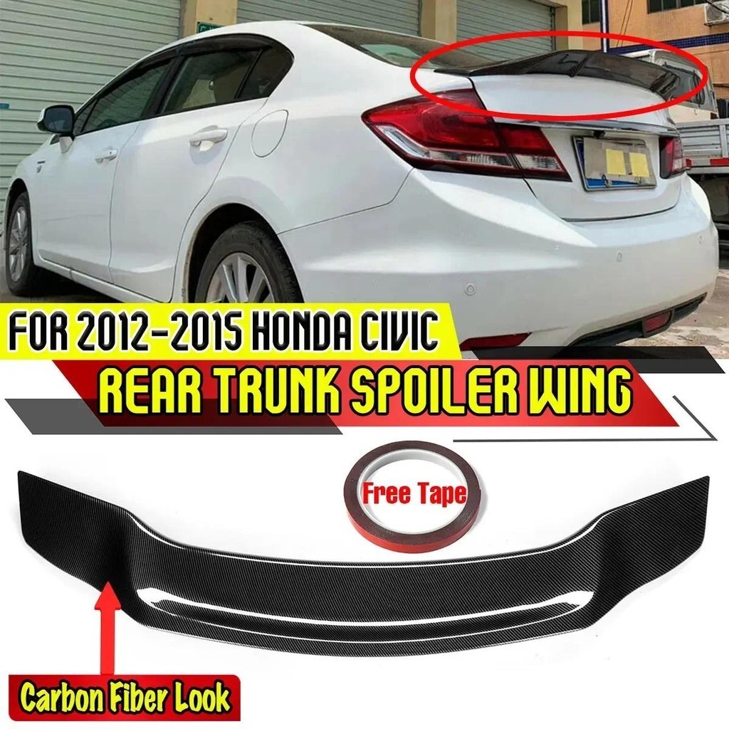 ABS Car Rear Trunk Spoiler Lip Boot Wing R Style Rear Lip Spoiler For ...