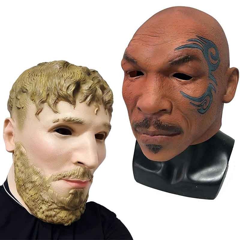 Jake Paul Mask Mike Tyson Mask Cosplay Mask Deluxe Halloween Latex Mask ...