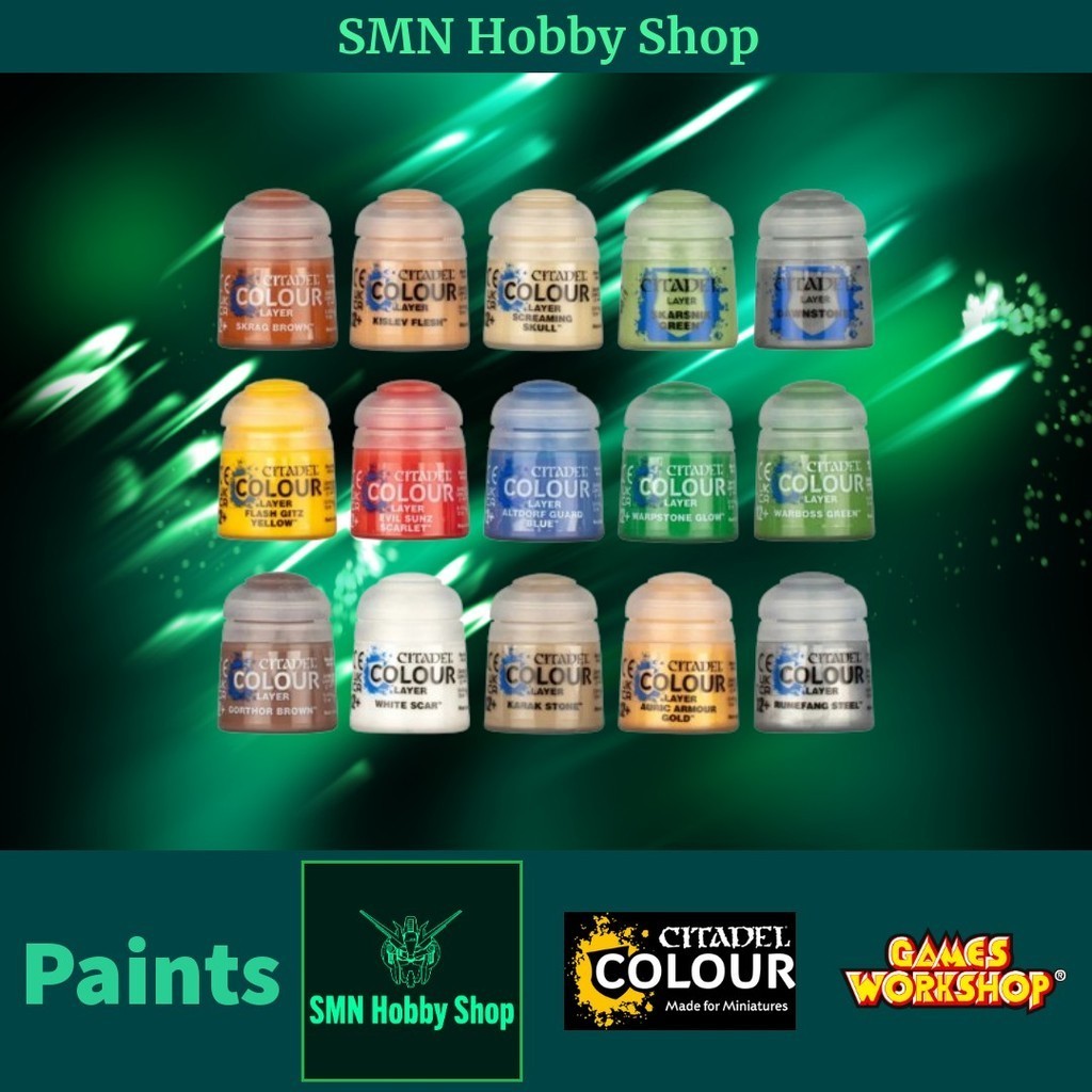 Paint Hand Brush Citadel Base/Layer/Dry 12ML [Hobby Paint Color Model ...