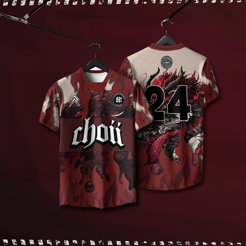 2024 Choii Jersey TúLelaki 3d The Red Dragon Graphics Thailand Viral ...