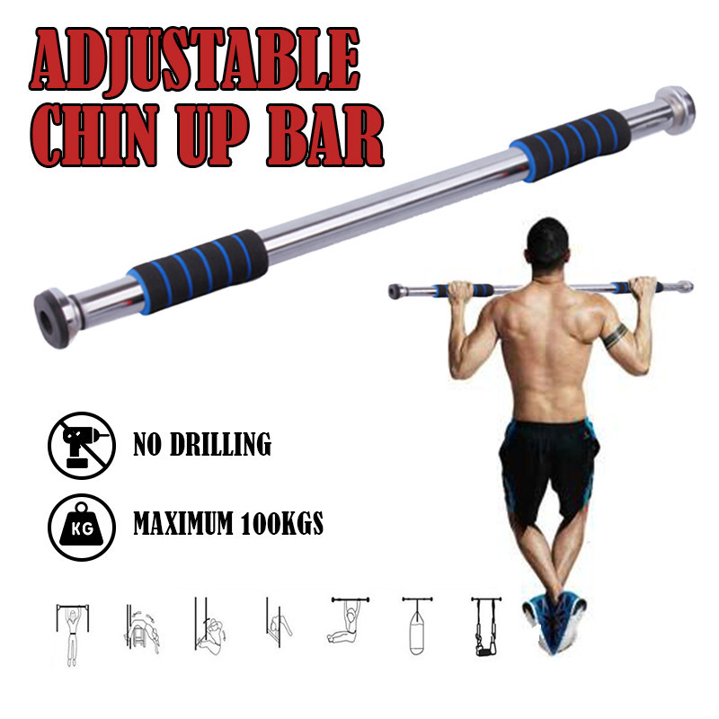 Warbase Premium Pull Up Gym Chin Up Bar Door Frame Workout (Blue ...