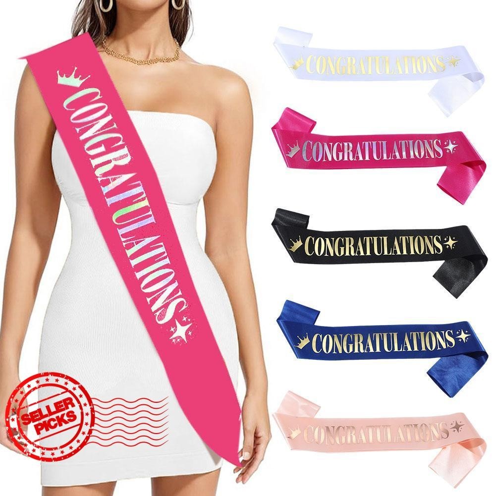 Celebrate Graduation With Shoulder Strap And Party Belt Ribbon | Shopee ...