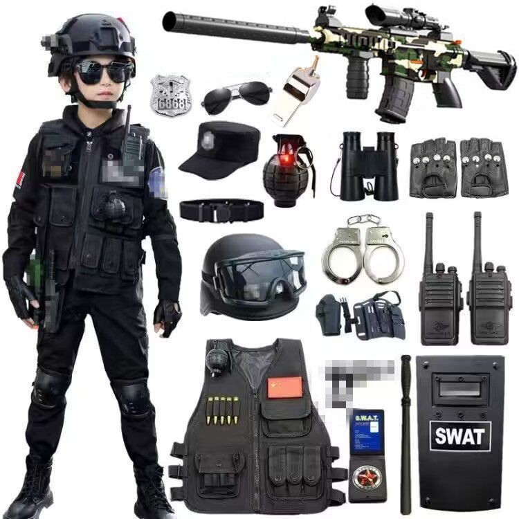 Children's Special Forces Toy Male and Female Police Officer Costume ...