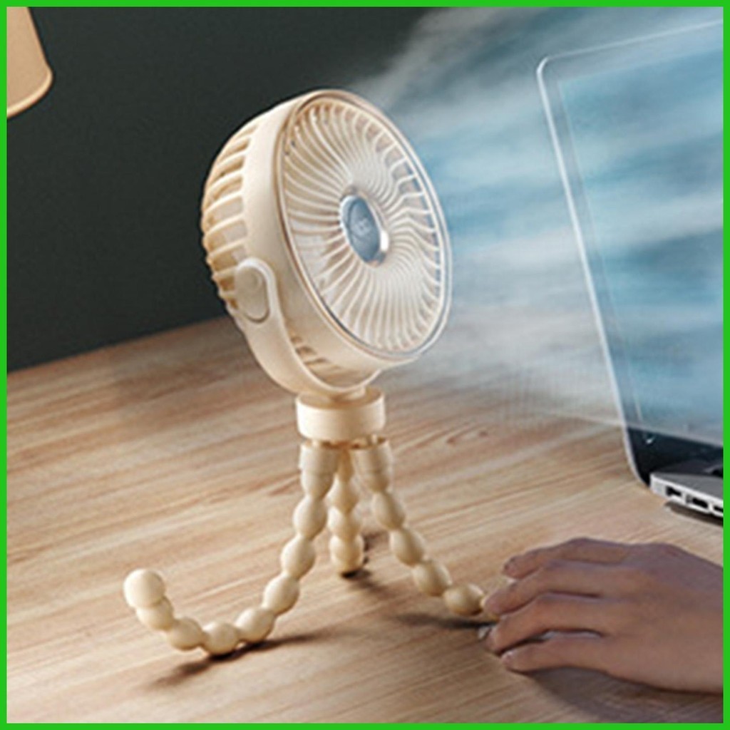 Rechargeable Fan Handheld 5 Speeds Personal Portable Fan Clip on Wide ...