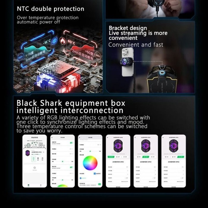 Black Shark Funcooler 4 Pro BR41 Cooling Fan 27W RGB Light Effect HP Cooling | Shopee Malaysia