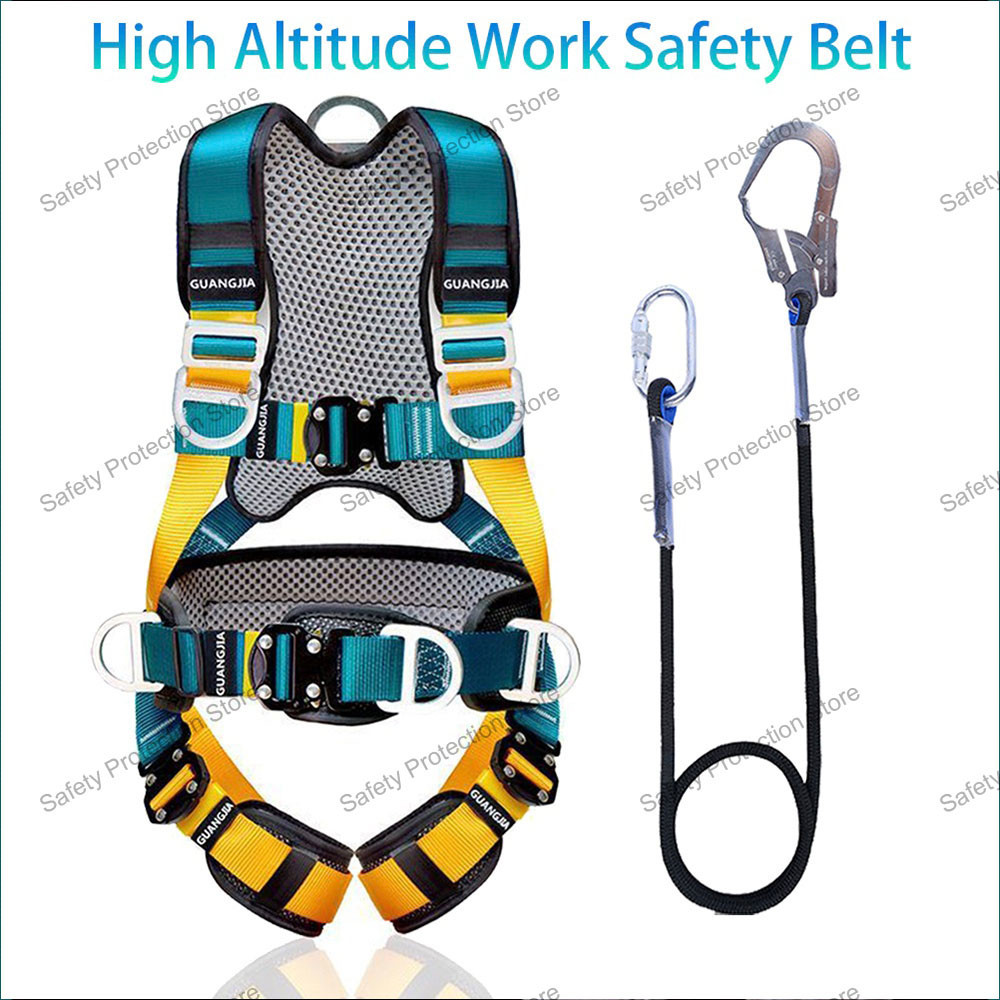 Full Body High Altitude Work Safety Harness Five-point Safety Belt ...