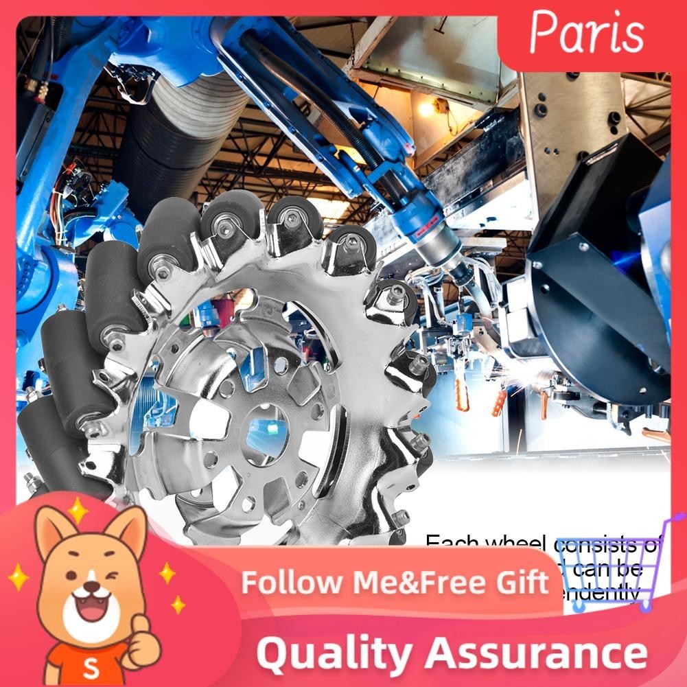 Superparis 45-Degree Omnidirectional Wheel Rubber Rollers Robot 6in ...