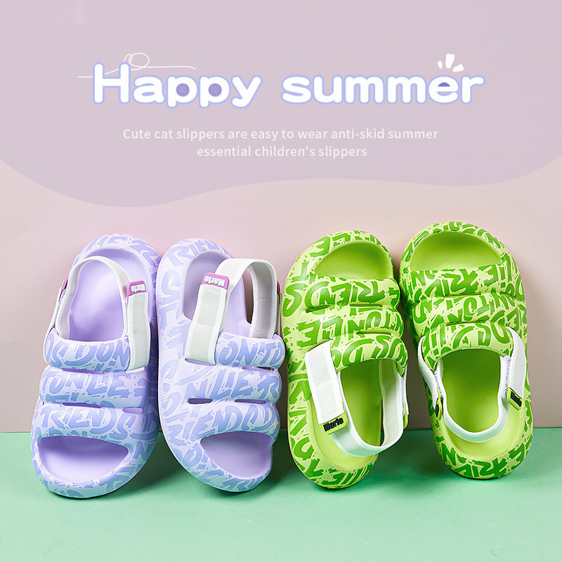 Cheerful Mario 17-22cm Boys&Girls Cute Letters Sandals Summer ...