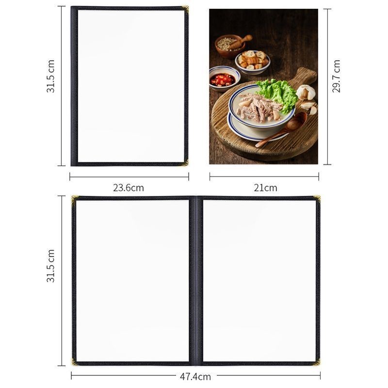 [Transparent Menu Book] 8 Pages 16 Sides Transparent Menu Book A5 ...