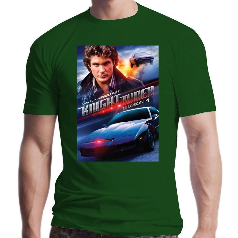 New Knight Rider - Hasselhoff T Shirt Baywatch Man Sexy Hot Black 90s ...