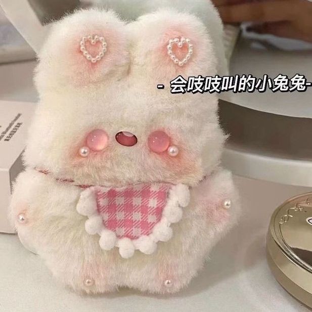 Creative Pendant Birthday Gift Squeaky Bib Rabbit Handmade DIY Plush ...