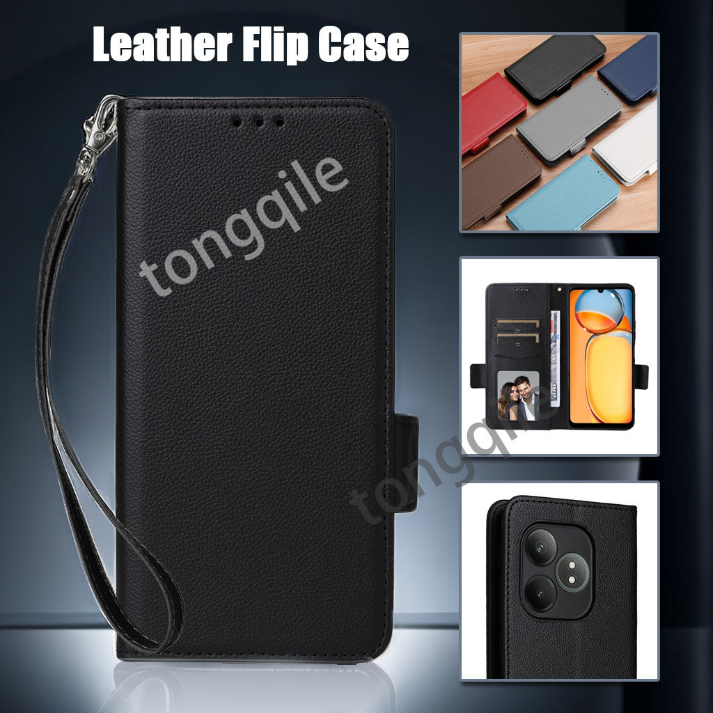 Leather Flip Case For Realme GT 6 6T T 5G 2024 GT6 GT6T RealmeGT6 Phone ...