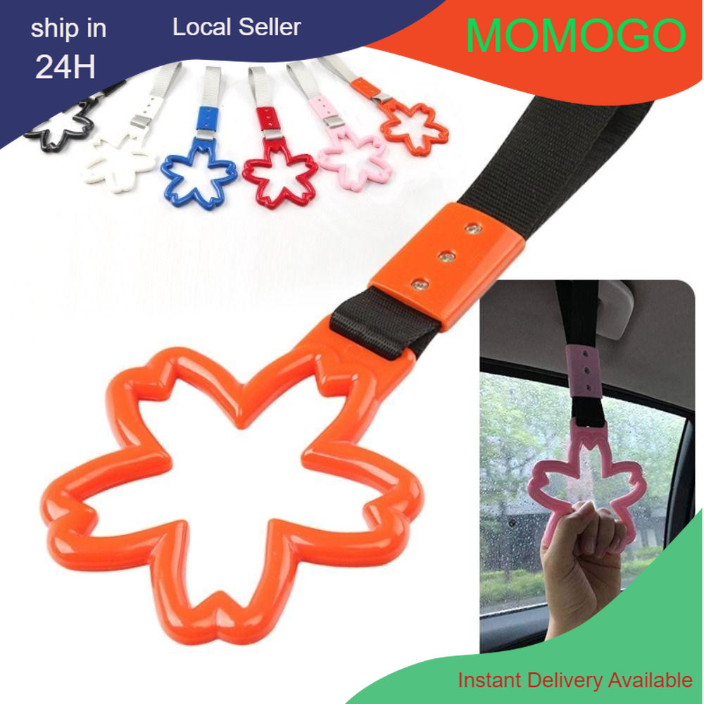 Flower JDM Car Hand Pull Ring Plastic Creative Cherry Blossom Car Tow ...