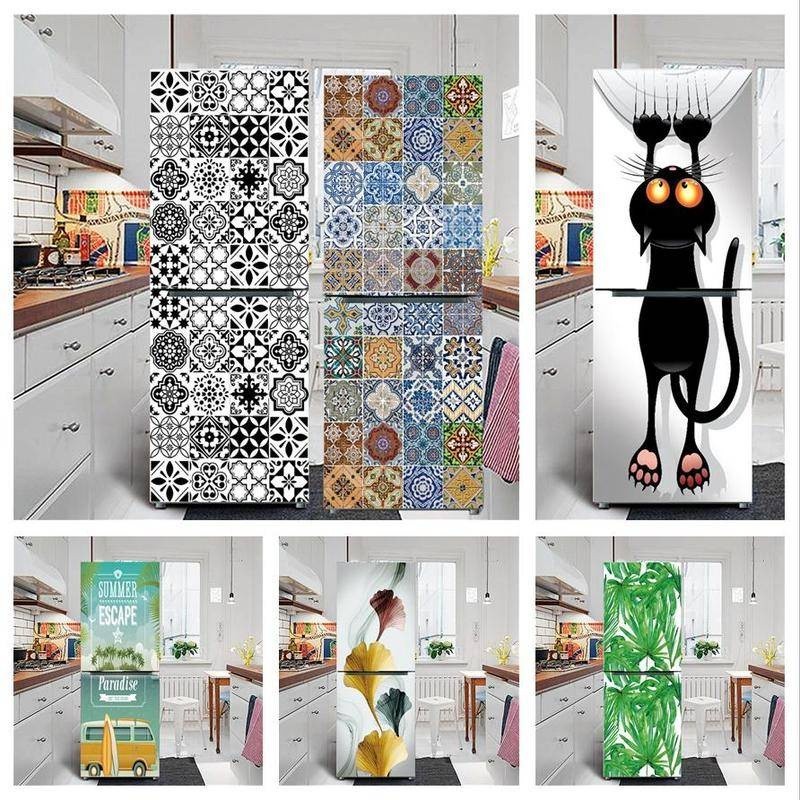 Custom Branch Bird Wallpaper For Fridge Waterproof Refrigerator sticker ...