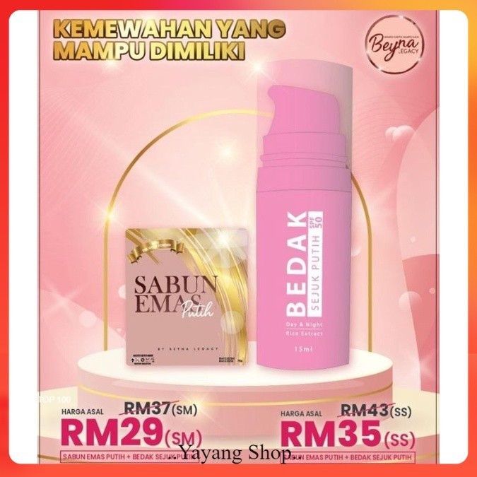 NEW LAUNCHING Set Bedak Sejuk Putih & Sabun Emas Putih Beyna Legacy ...