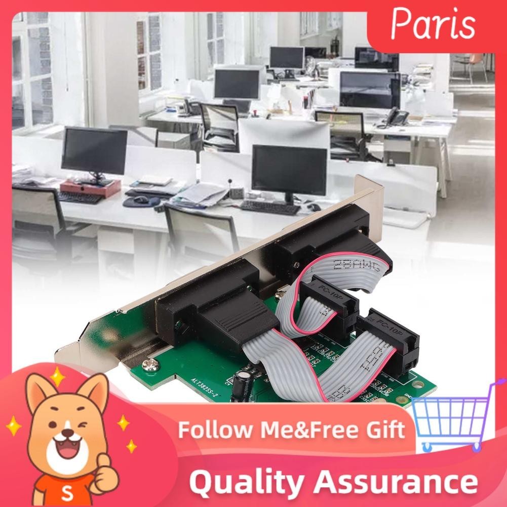 Superparis Pcie Riser Card Full Duplex Channel Dual Serial Port PCIE To ...