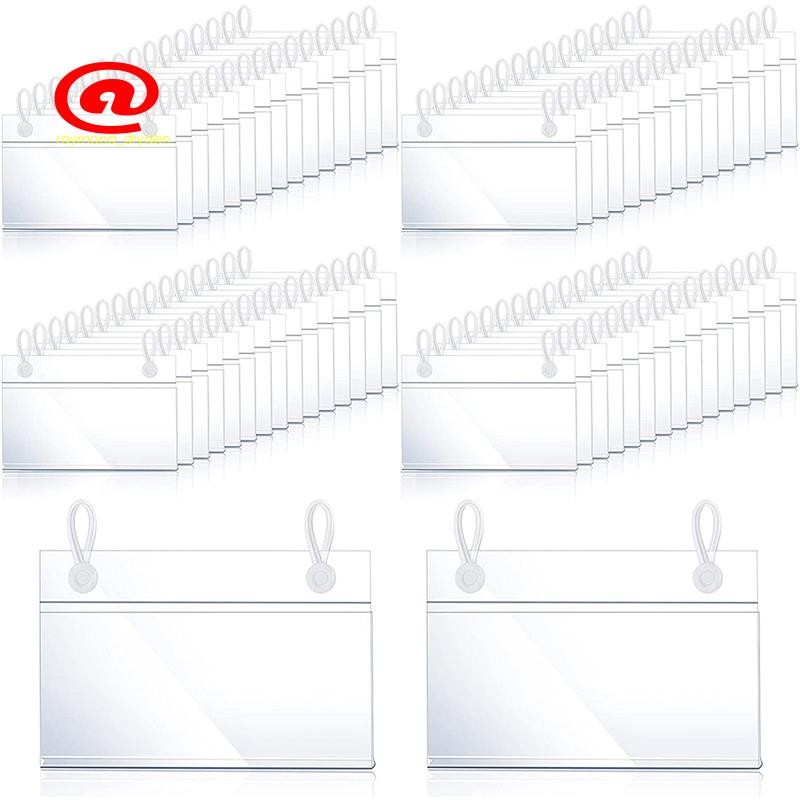 Plastic Label Holders Price Tag Ticket Hanger Clips with Easy Button ...