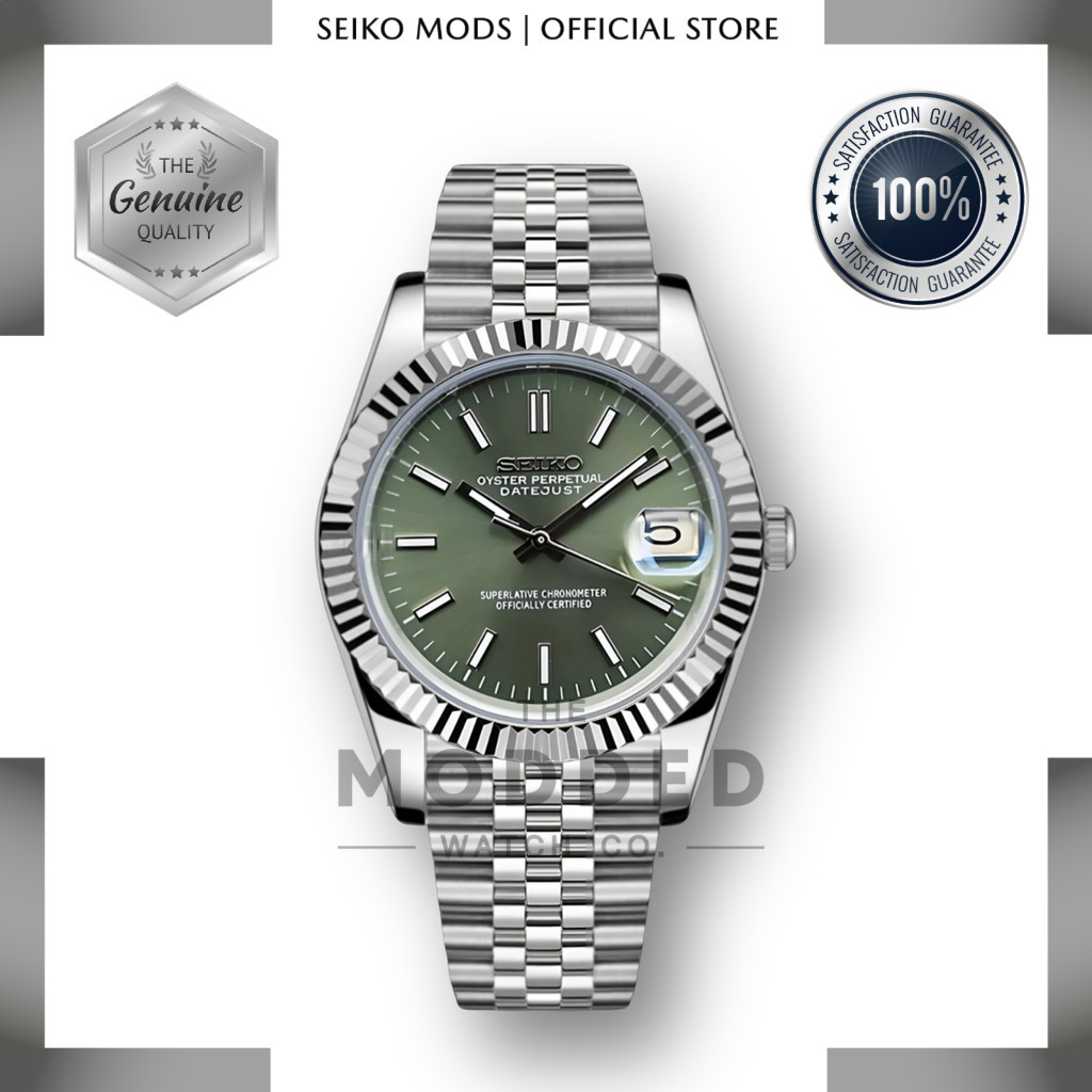 [MODDED] SEIKO MOD DATEJUST 36MM / 40MM MINT GREEN DIAL JUBILEE ...